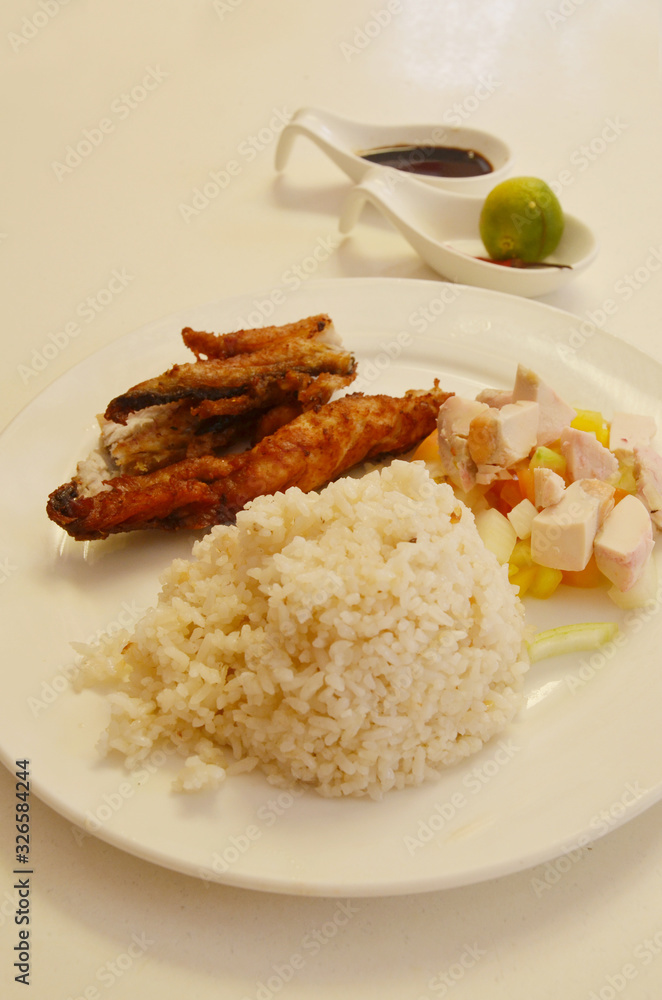 Bangsilog is a Filipino breakfast dish, with fried (milk bangusfish ...