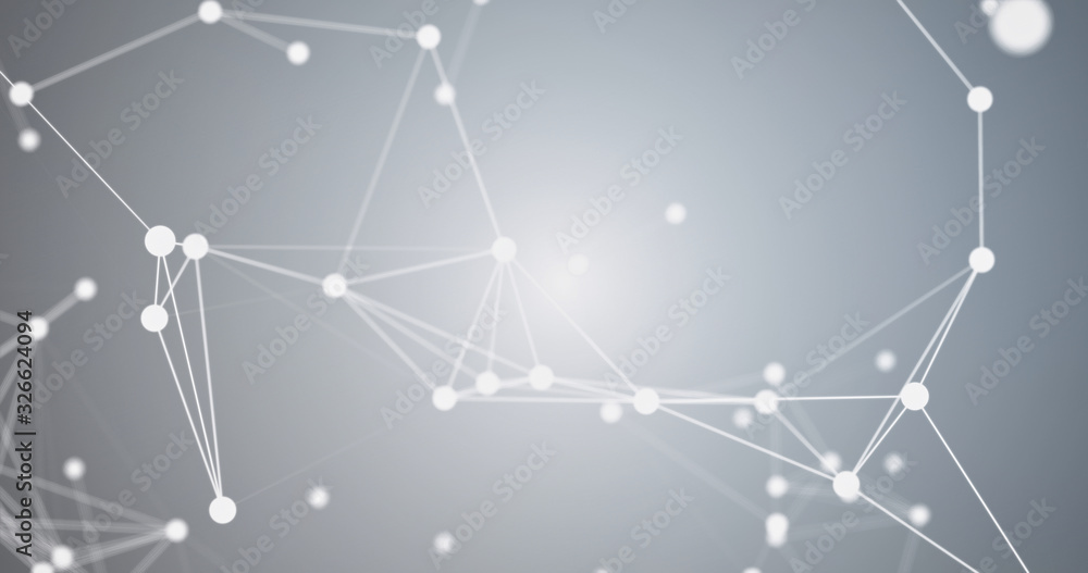 Abstract dot points connections illustration background motion ...