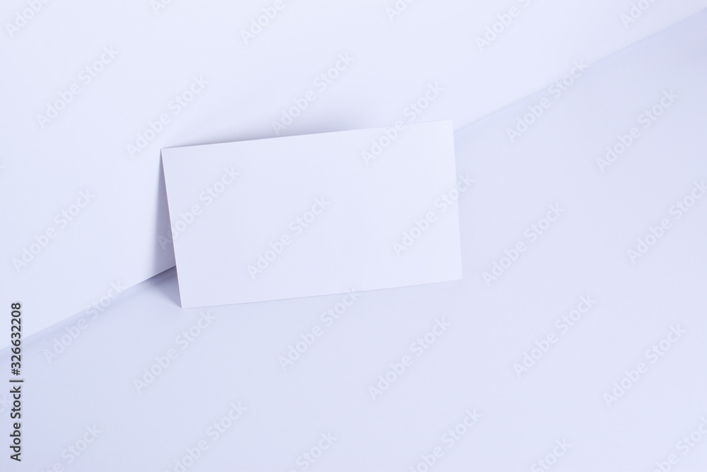 Blank business card on clean background for corporate identity and ...