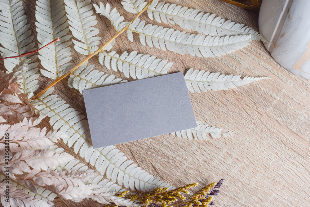 blank cards on rich background can be used for mock up in beauty and ...