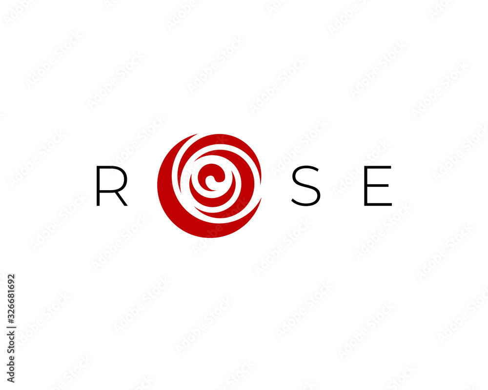 simple letter o as rose wordmark logo vector Stock Vector | Adobe Stock