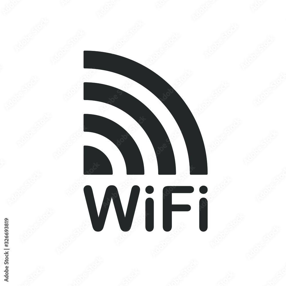 Wi-fi icon. Wifi symbol. Wireless internet connection sign. Simple flat ...