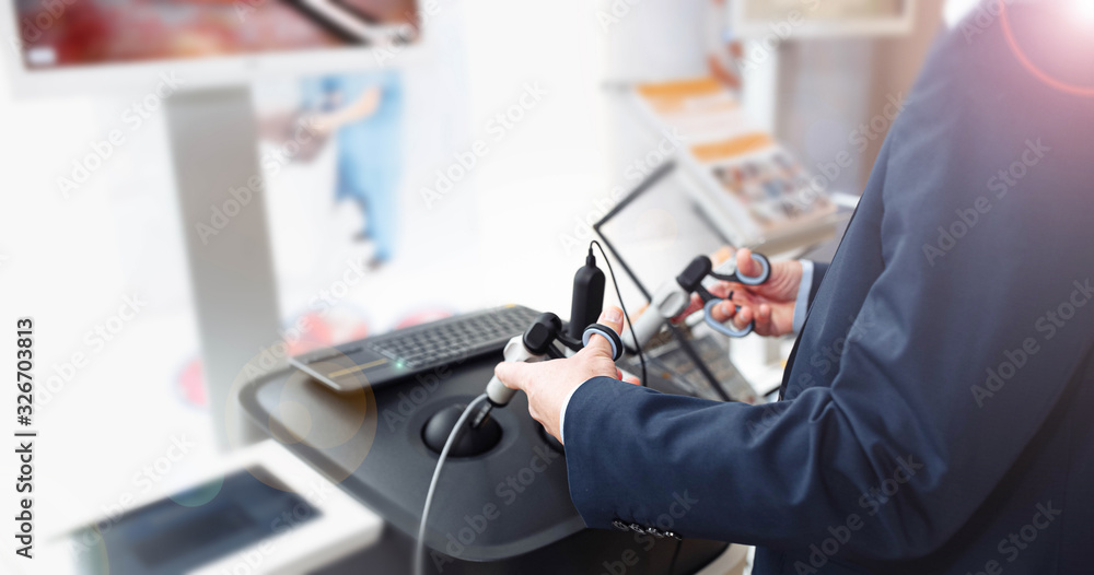 training of doctors with a surgical simulator. robotic tools in ...