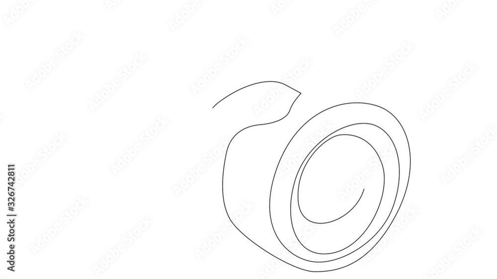 Self drawing simple animation of single continuous one line drawing of ...