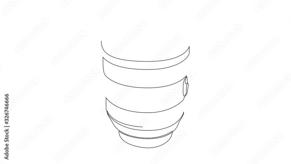 Self drawing simple animation of single continuous one line drawing of ...