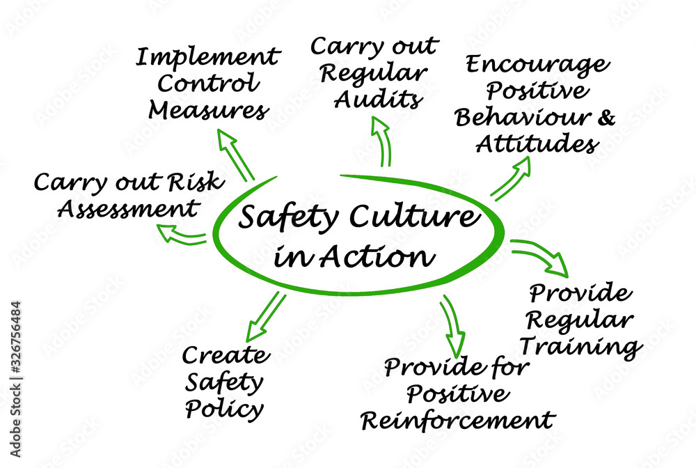 Diagram of Safety Culture in Action. Stock Illustration | Adobe Stock