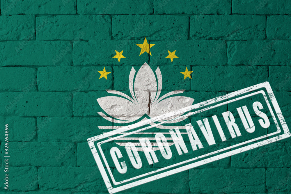 Flag of the Makau with original proportions. Stock Photo | Adobe Stock