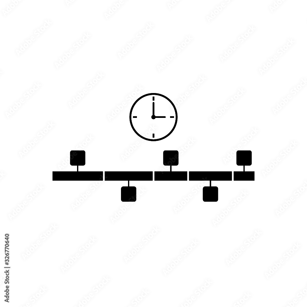 Timeline glyph icon isolated on white background Stock Vector | Adobe Stock