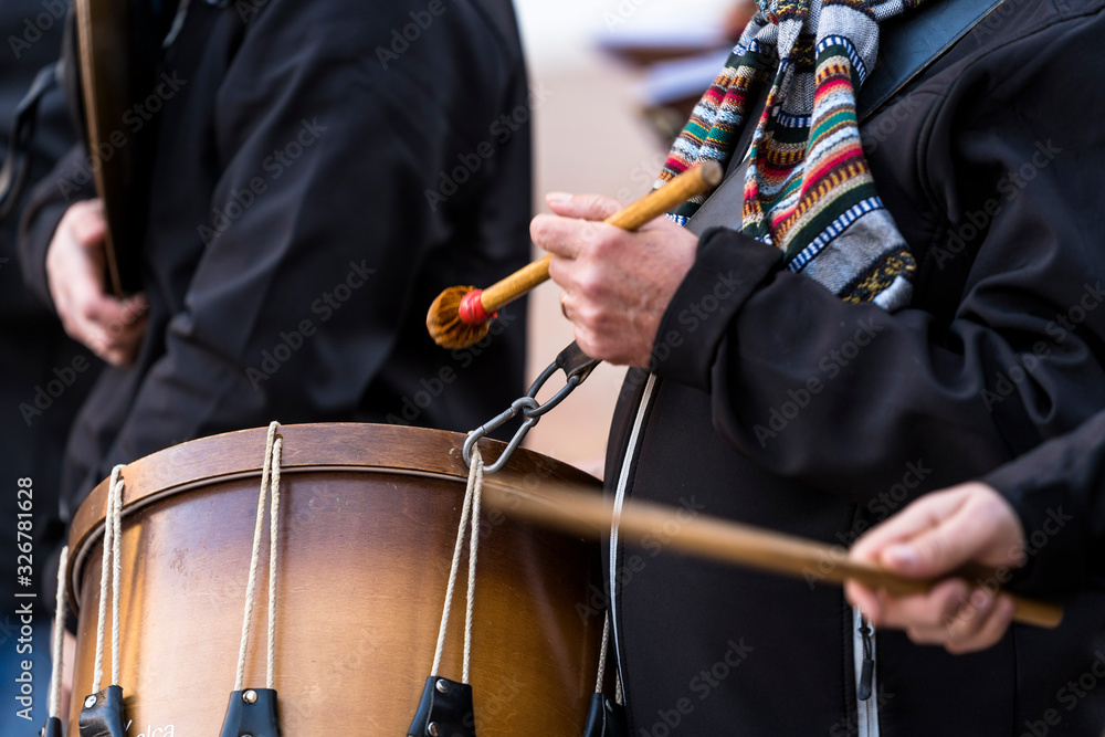 Bombo tradicional de fiestas tipicas españolas Stock Photo | Adobe Stock