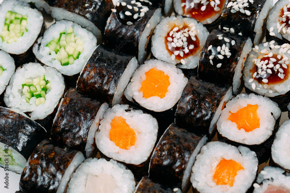 Many types of Shusha are stacked in a row. Stock Photo | Adobe Stock