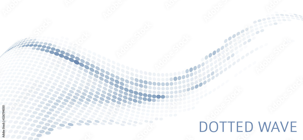 Simple dotted wave. Minimal vector graphics Stock Vector | Adobe Stock