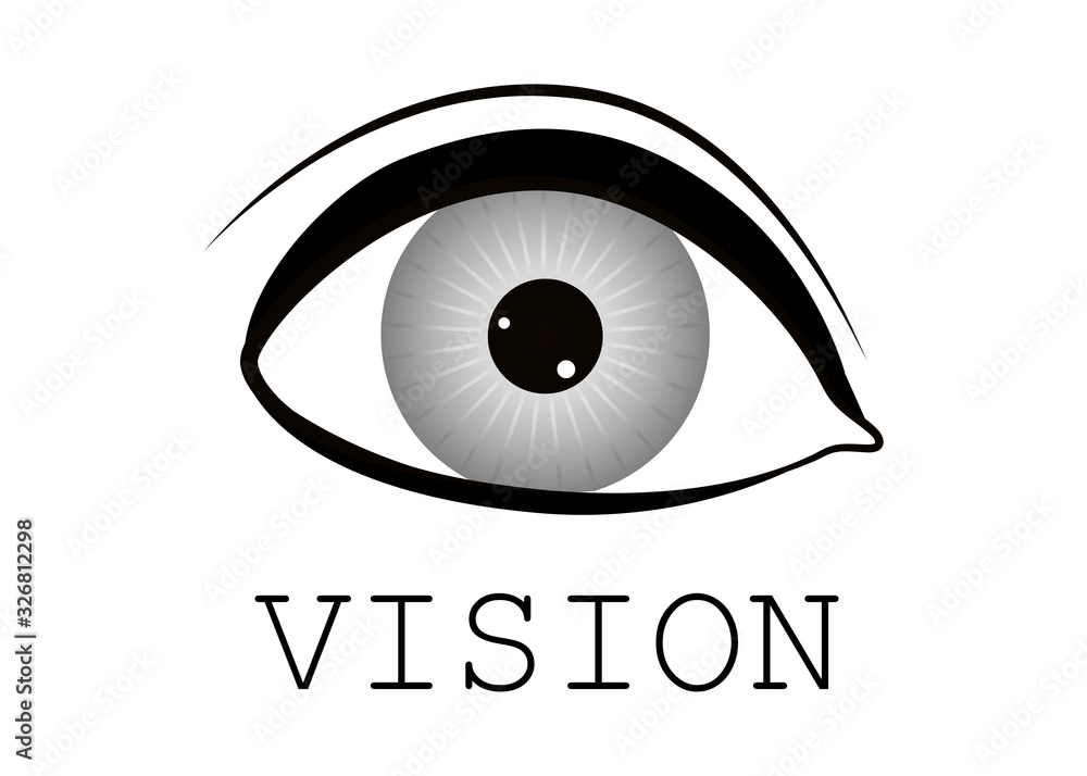 Vision Logo Vector - Isolated On White Background. Modern Eye Logo For ...