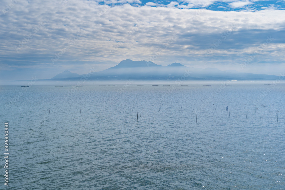 Unzen Volcanic Area in Shimabara peninsula and Ariake sea in Japan ...
