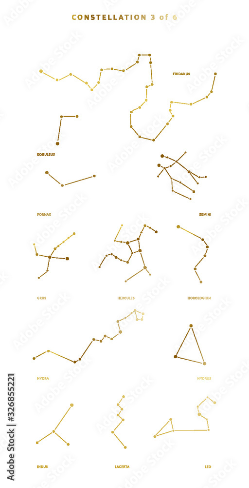 Vector Set of Constellation Illustration in Vector Part 3 of 6 Stock ...