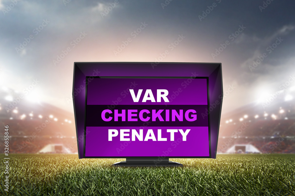 Foto de technology var checking penalty.The video assistant referee ...