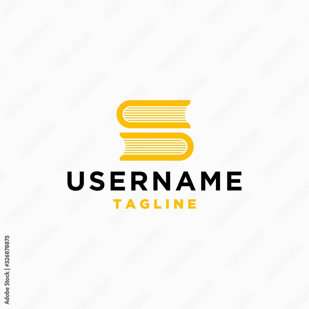 simple book logo design inspration . letter s logo design template ...