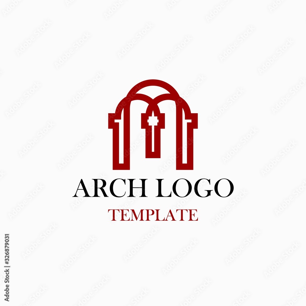 vintage arch logo design inspiration . art deco arch logo design ...