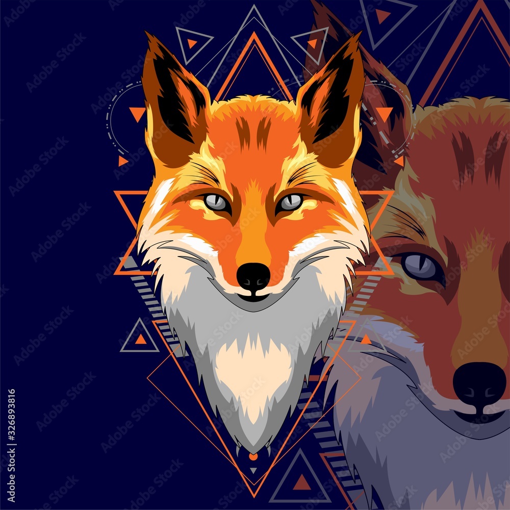 FOX NATURAL Stock Vector | Adobe Stock