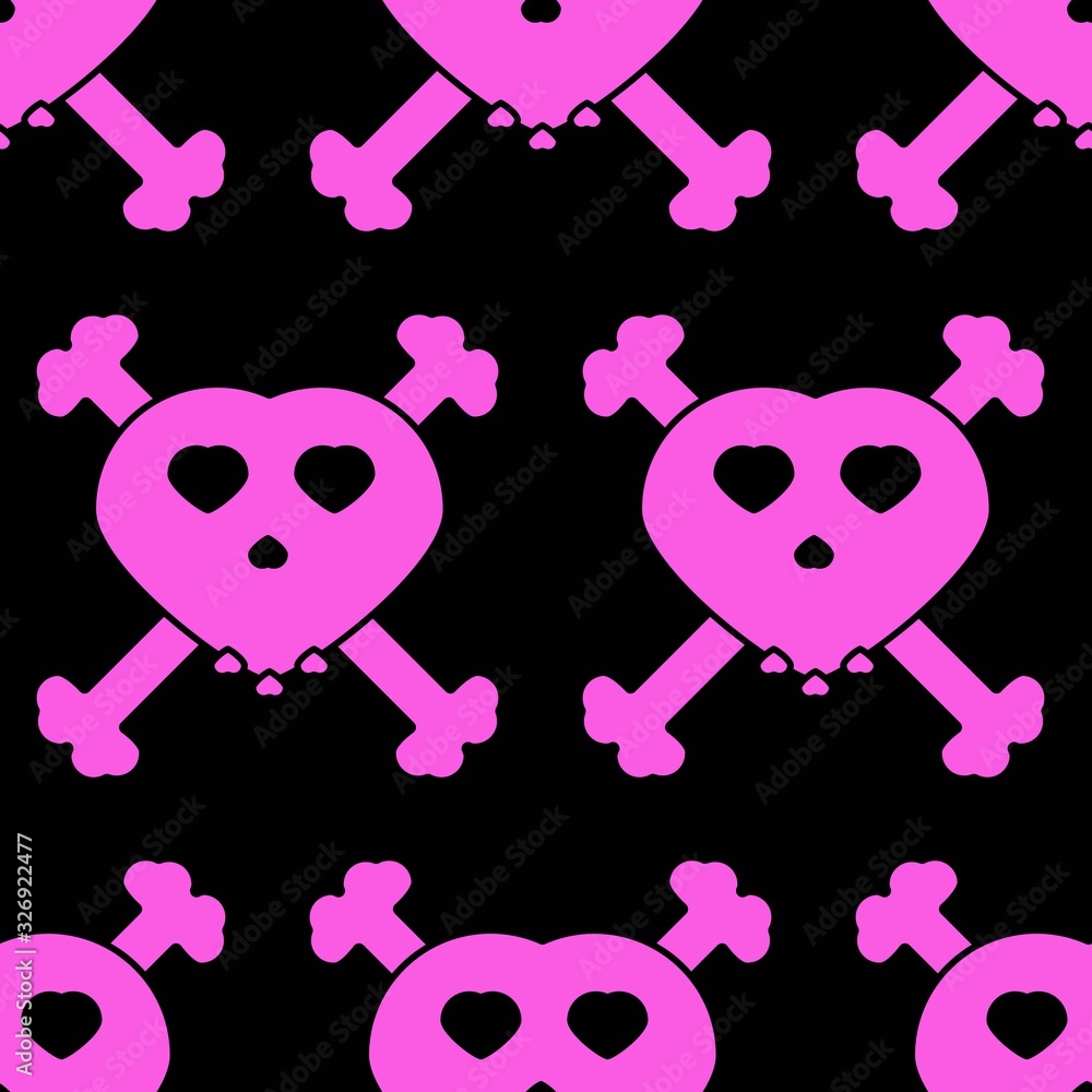 Pink Skulls And Hearts Backgrounds