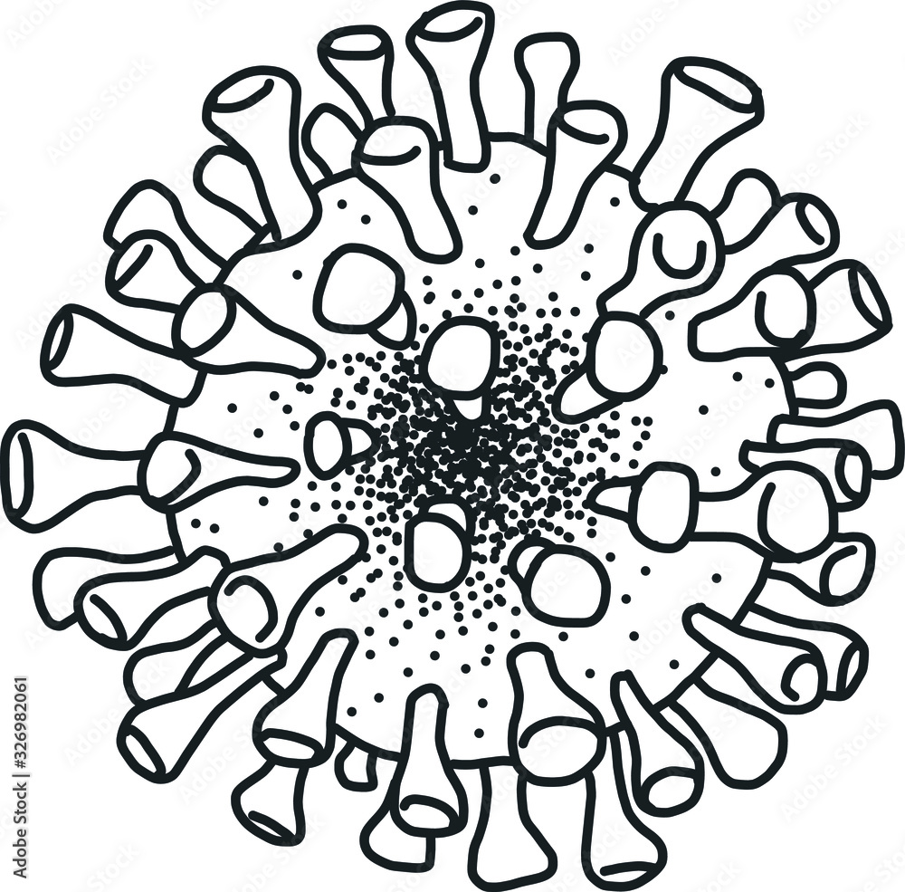 Coronavirus 2019-nCov Virus drawing illustration of worlwide epidemic ...
