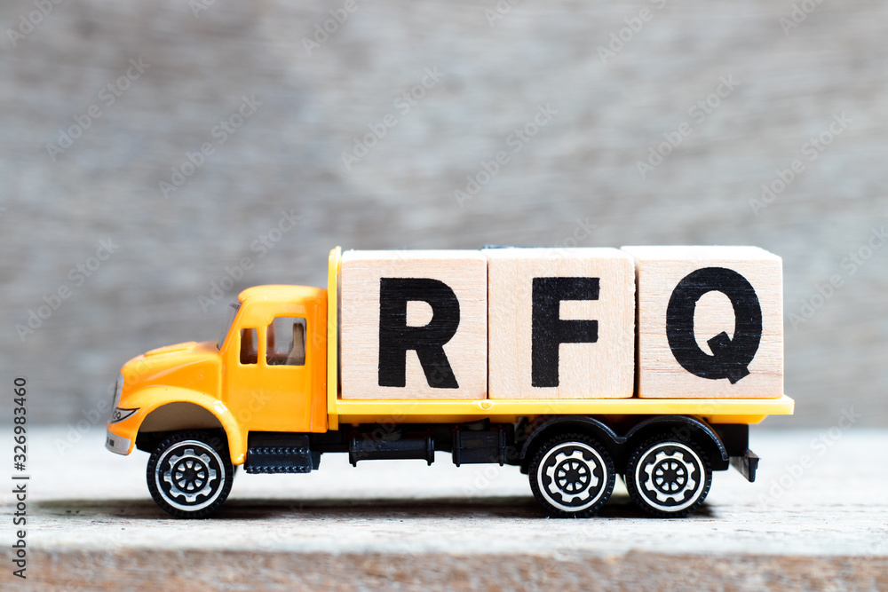 Truck hold letter block in word RFQ (Abbreviation of request for ...