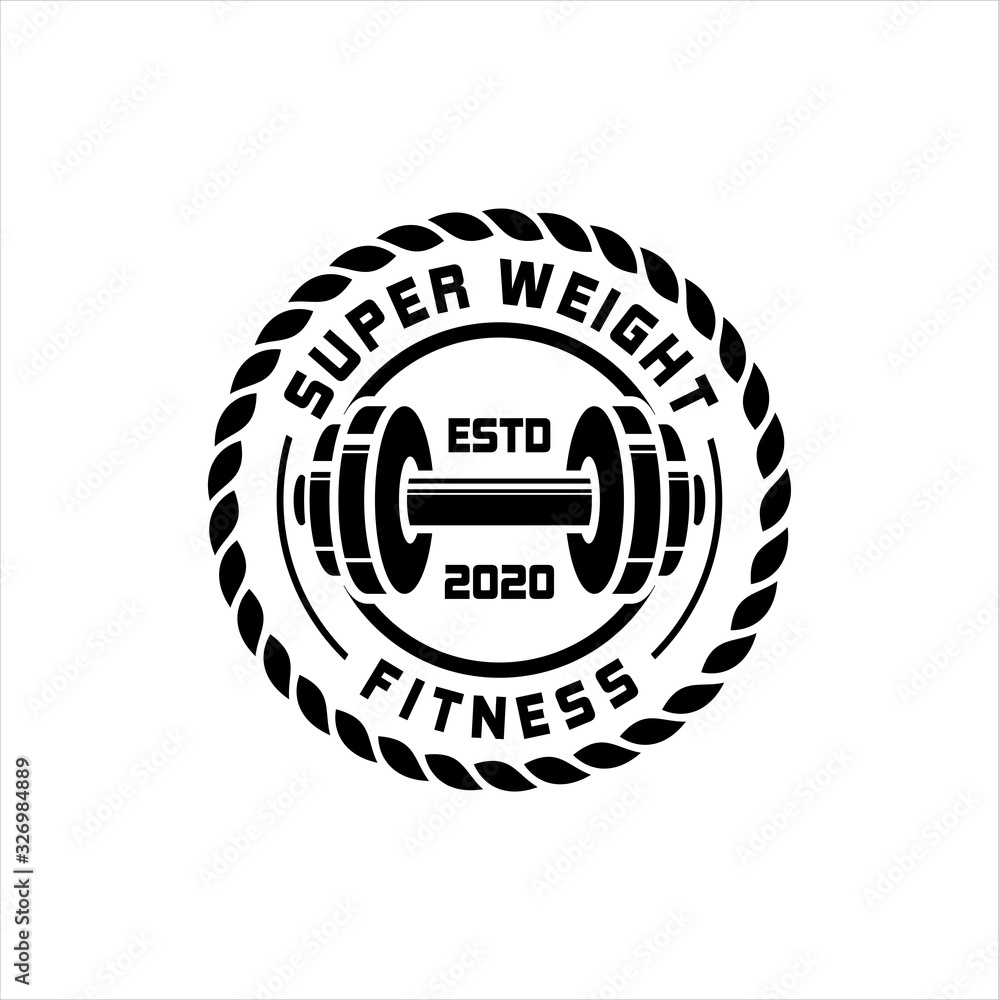 Fitness Logos Templates Set. Vector object and Icons for Sport Labels ...