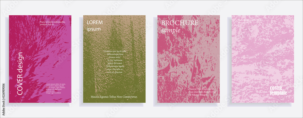 Minimalistic cover design templates. Set of layouts for covers of books ...