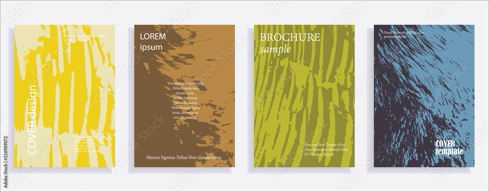 Minimalistic cover design templates. Set of layouts for covers of books ...