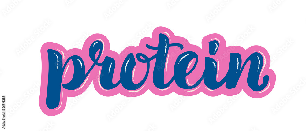 protein – hand written sign for packaging design, logo, branding ...