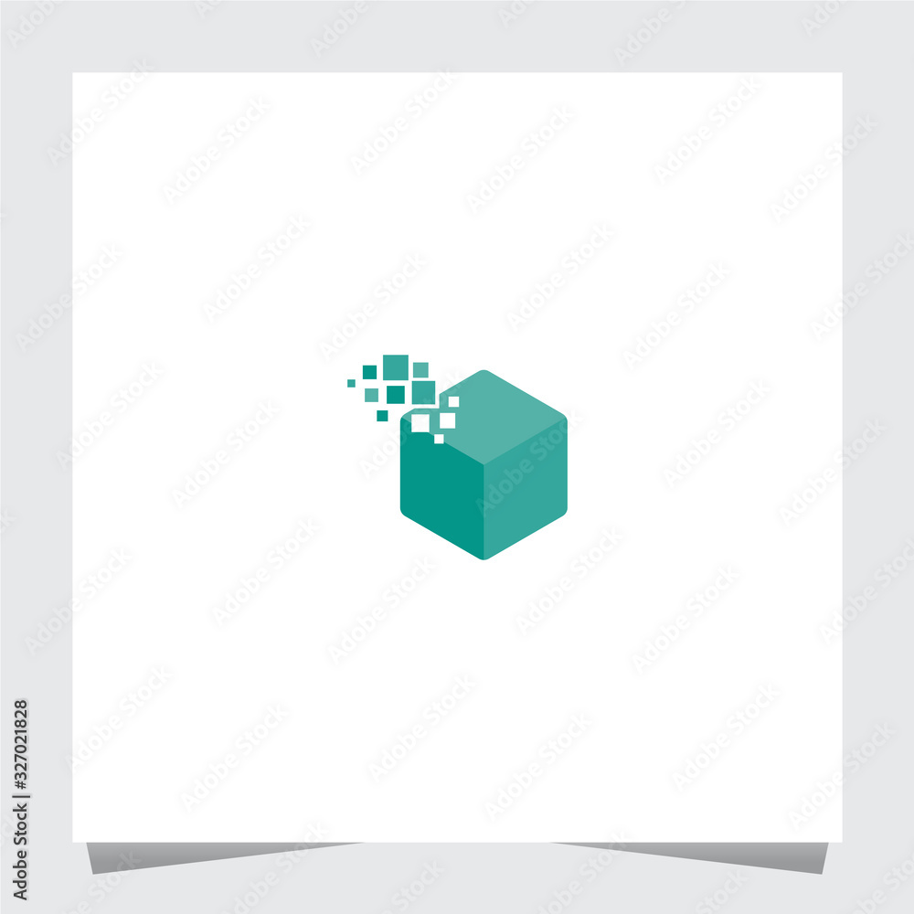 Digital Blue Box Logo Inspirations Template Stock Vector | Adobe Stock