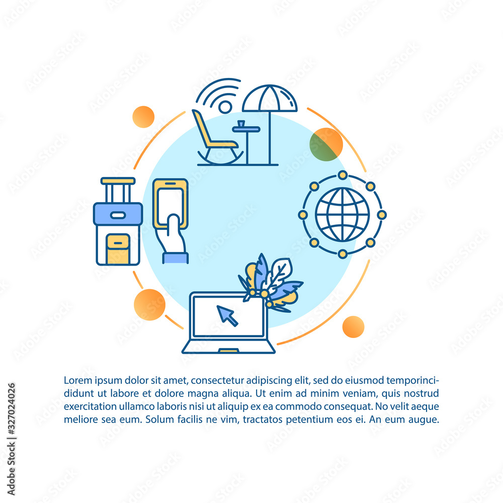 Free and paid Internet concept icon with text. Hotel and inflight Wi-fi ...