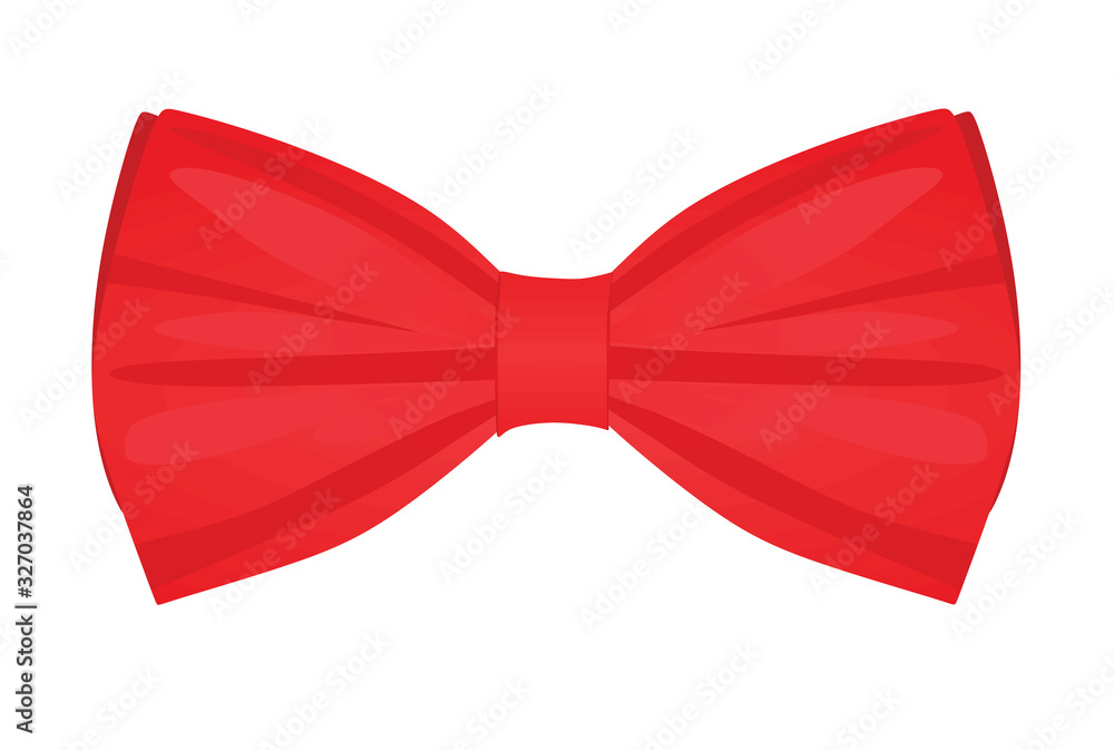 Red bow tie. vector illustration Stock Vector | Adobe Stock