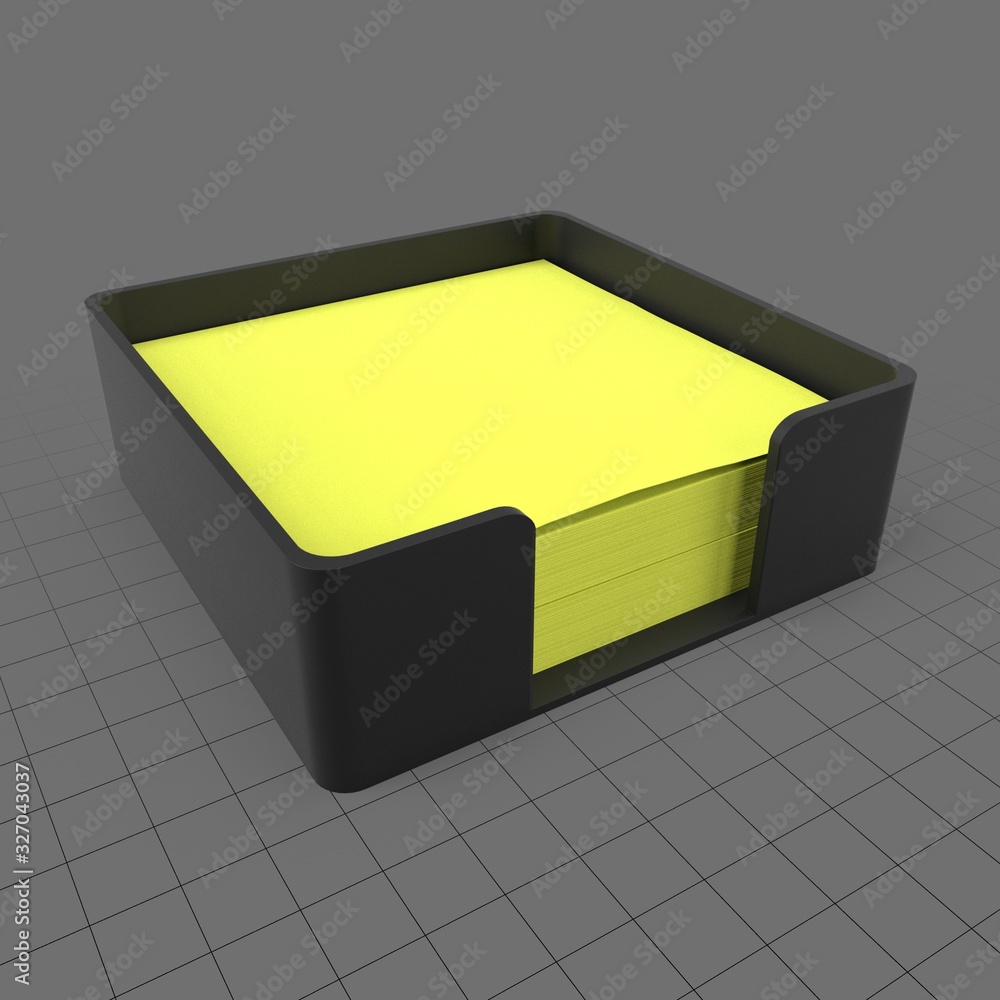 Sticky notes holder Stock 3D アセット | Adobe Stock