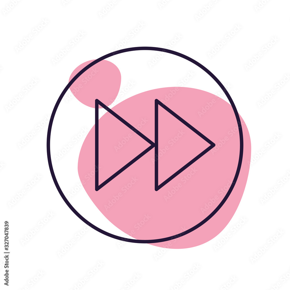 Isolated music next button line style icon vector design Stock Vector ...