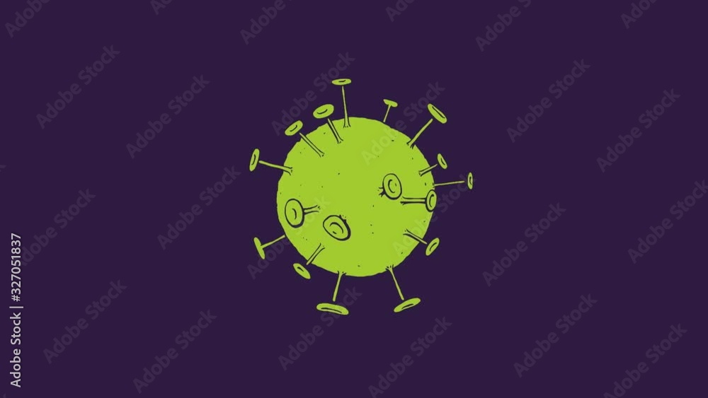 Сoronavirus is captures the planet animated illustration. An epidemic ...