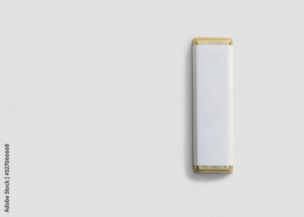 Chocolate packaging blank pack empty template isolated on white ...