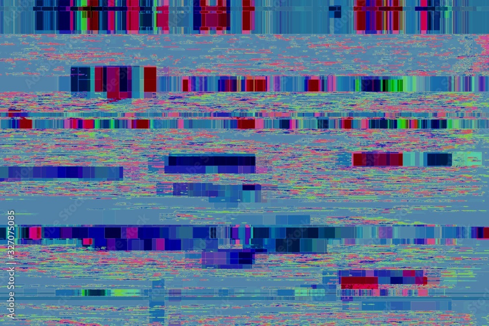 Glitch no signal background pixel noise, television pattern. Stock ...