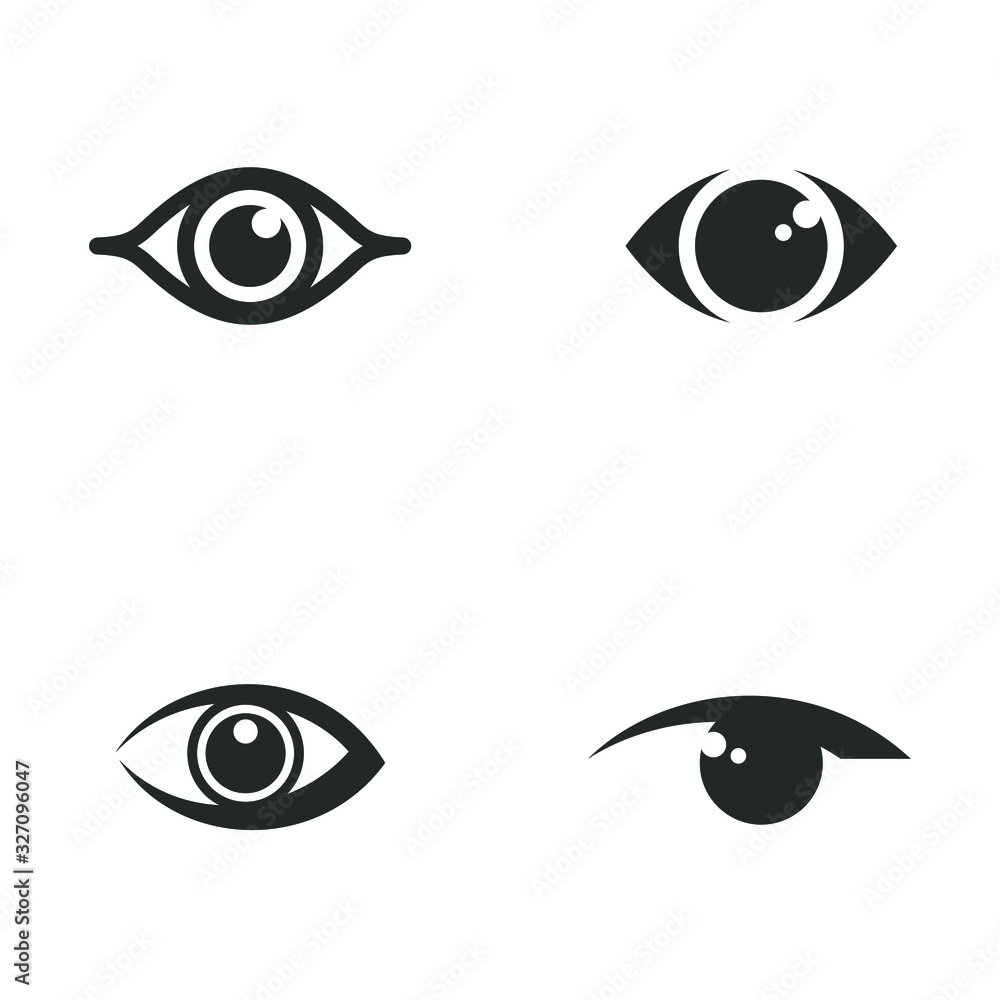 Eye icon template color editable. Eye symbol vector sign isolated on ...