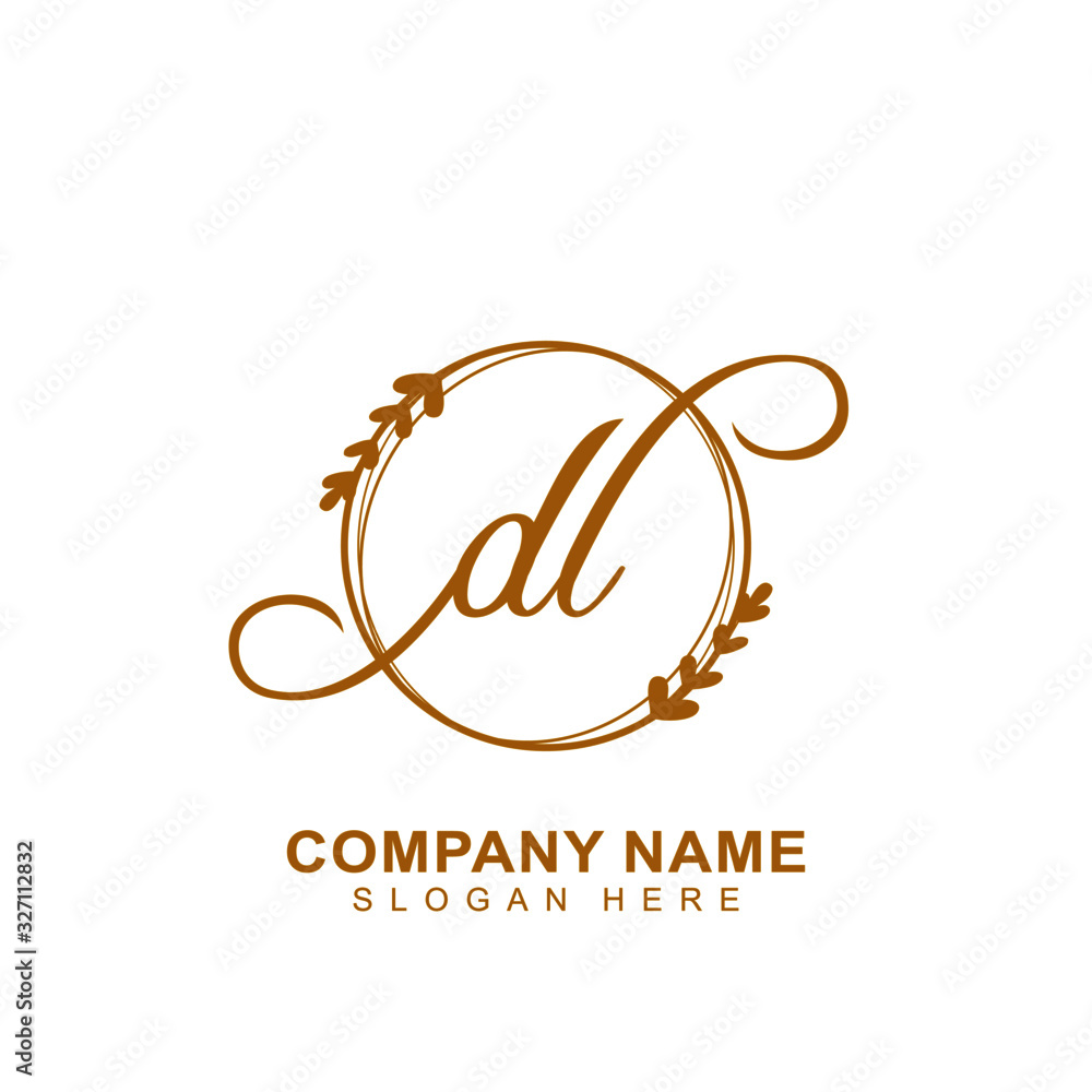 DL Luxury vector initial logo, handwriting logo of initial signature ...