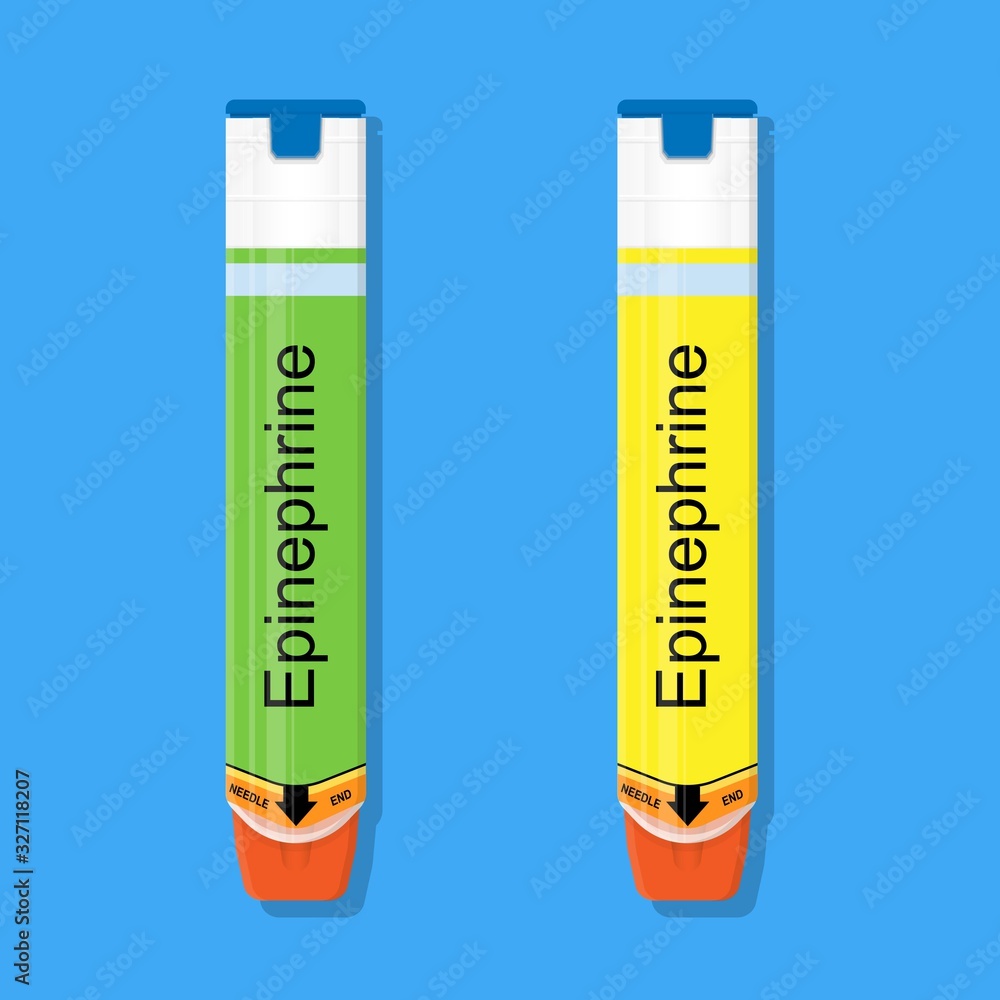 Epinephrine injector anaphylactic reaction food drugs insect bite ...