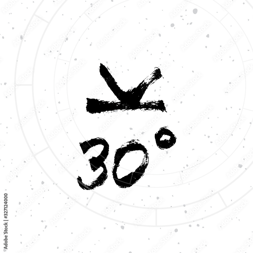 Vector handdrawn brush ink illustration of Semi-sextile astrological ...