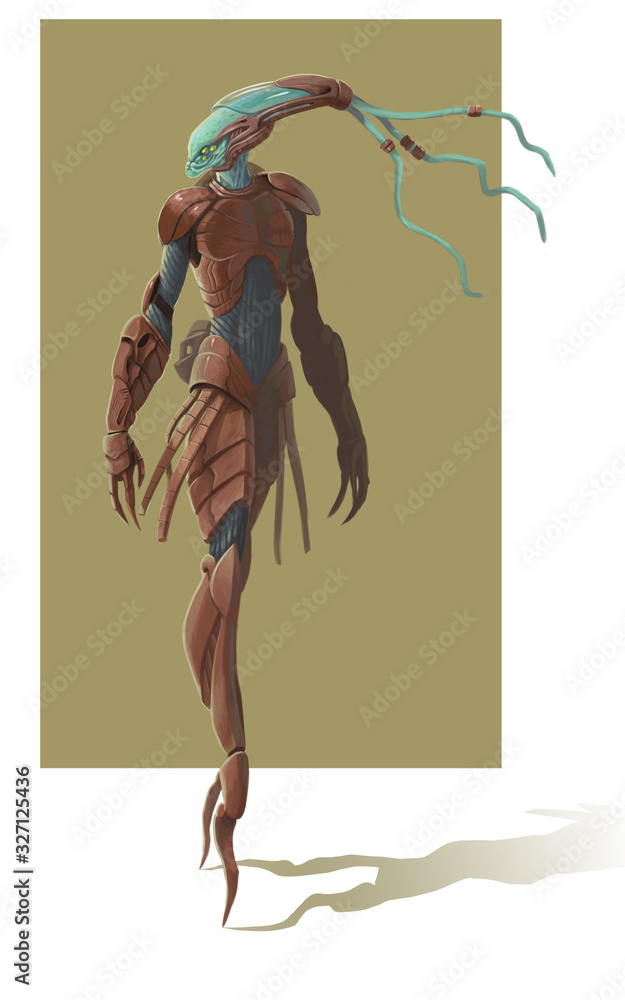 Humanoid Alien Drawing