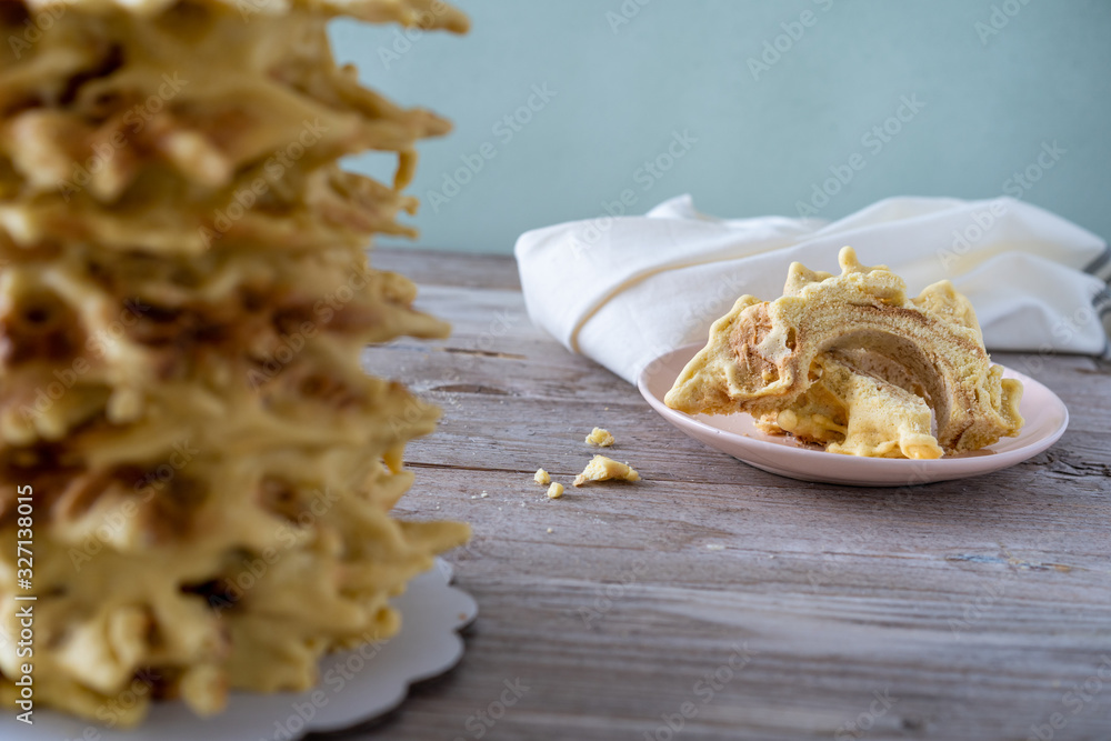 Bankuchenas - traditional regional cake from Lithuania. Delicious tree ...