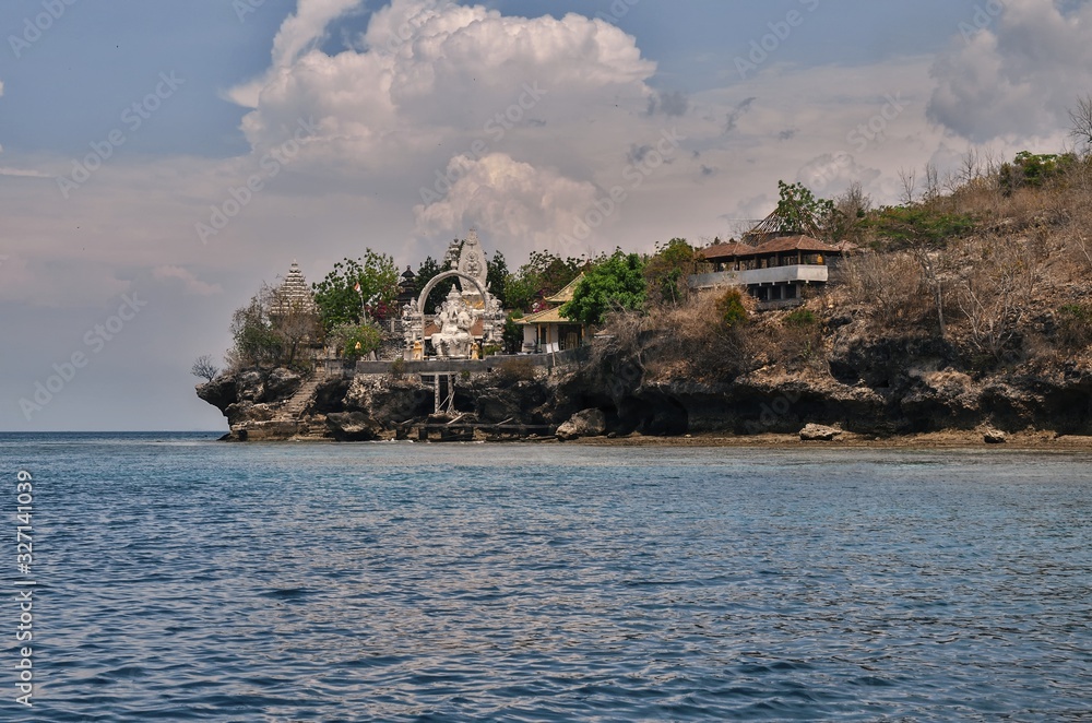 Hindu temple on Deer Island (Ganesha Menjangan Temple) near Bali island ...