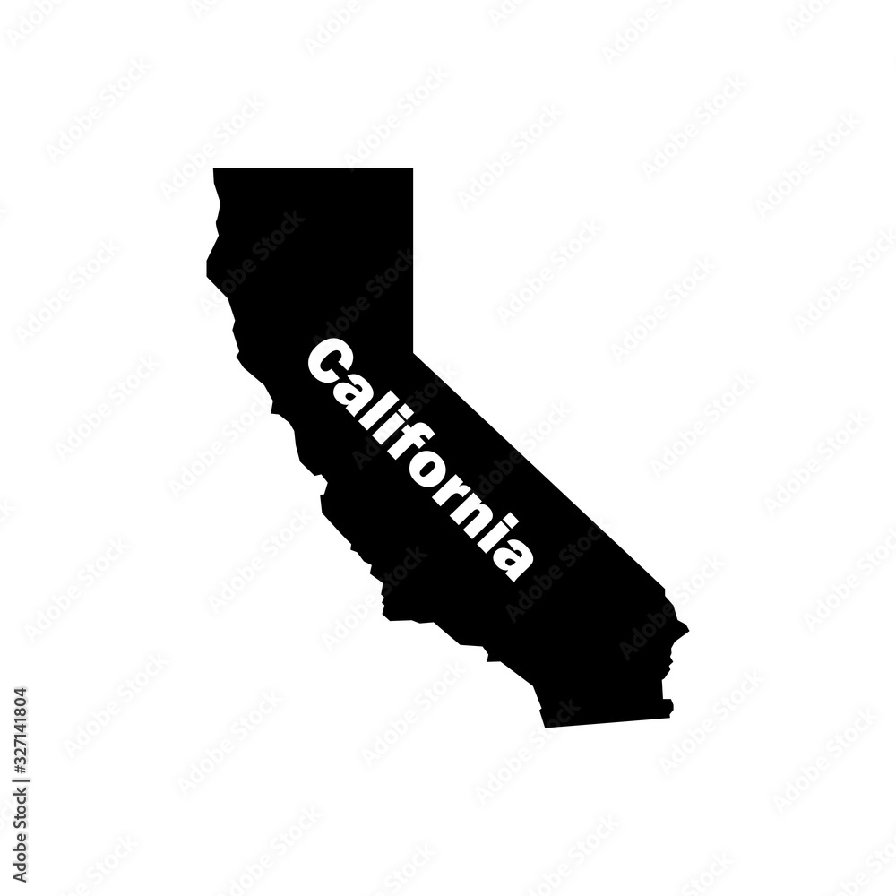 California outline icon isolated. Symbol, logo illustration for mobile ...