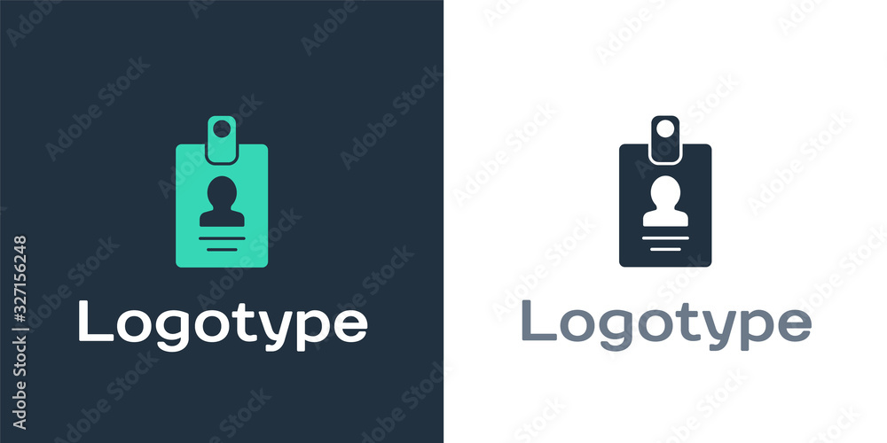 Logotype Identification badge icon isolated on white background. It can ...