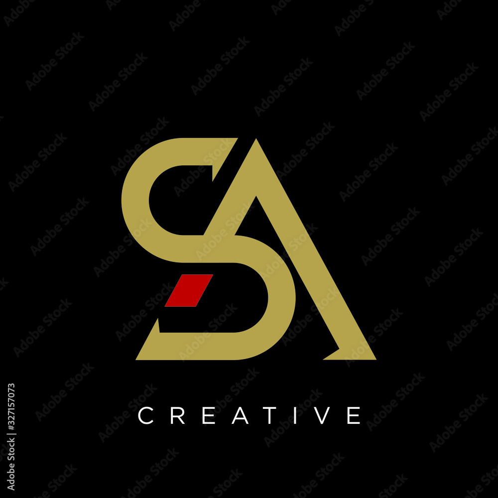 sa logo design vector icon Stock Vector | Adobe Stock
