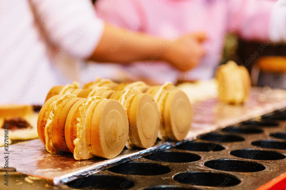 Crop image of a tasty pastry cream flavored Wheel Pies (also called ...