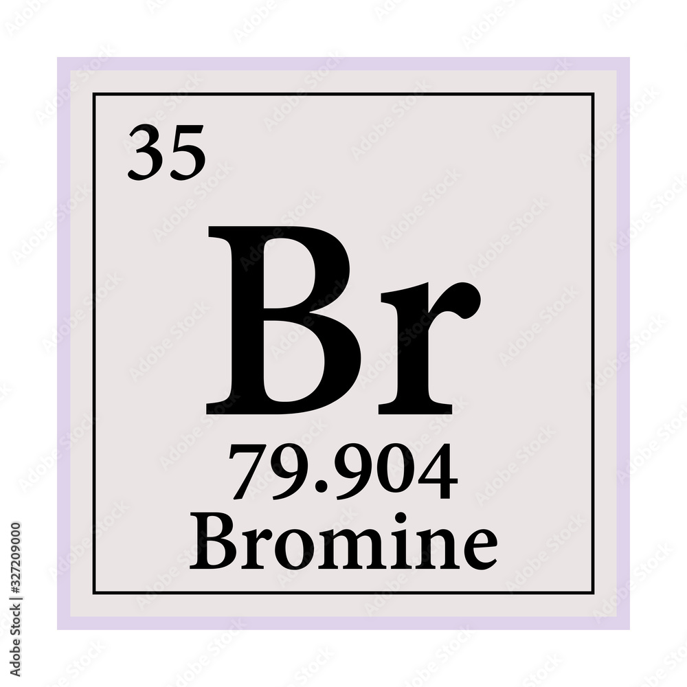 Bromine Periodic Table of the Elements Vector illustration eps 10 ...