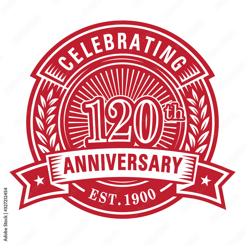 120 years of celebrations design template. 120th anniversary logo ...